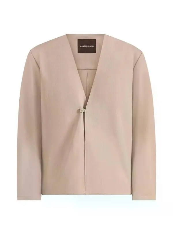 Manière De Voir Axel Minimal Kimono Shirt Taupe - Neutrals