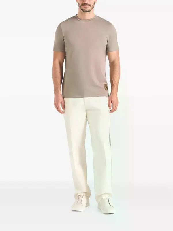 Manière De Voir Ts003 In Mushroom Fitted Luxe T-shirt