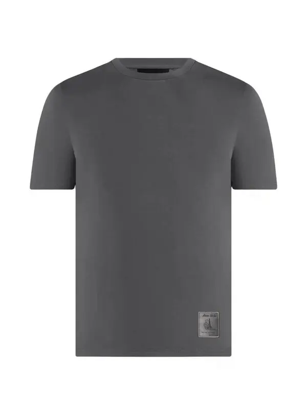 Manière De Voir Ts003 Fitted Luxe T-shirt Charcoal - Grey