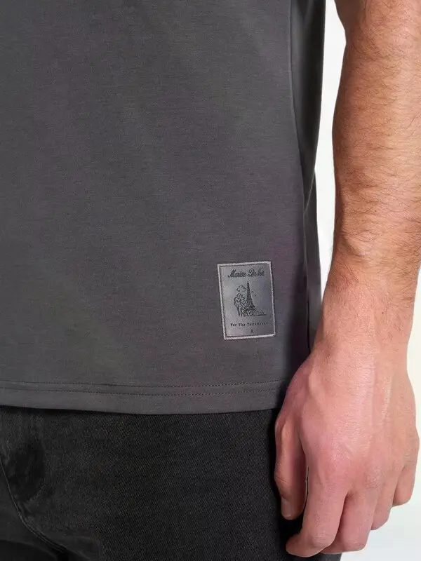 Manière De Voir Ts003 Fitted Luxe T-shirt Charcoal - Grey
