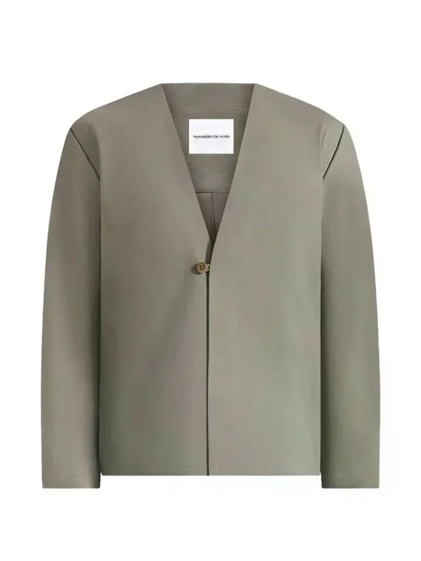 Manière De Voir Axel Minimal Kimono Shirt Khaki - Green