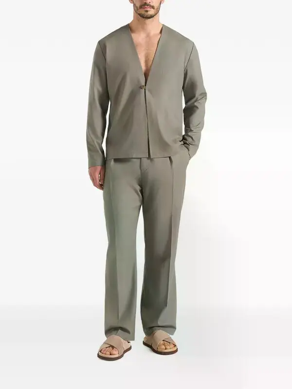 Manière De Voir Axel Minimal Kimono Shirt Khaki - Green