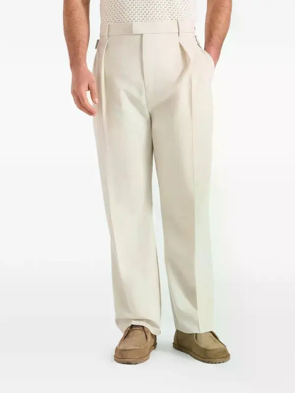 Manière De Voir Maniera De Voir Dorian Pleated Tailored Trousers - Neutrals