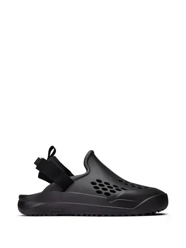 CLEARWEATHER Switchback Touch-strap Mules - Black