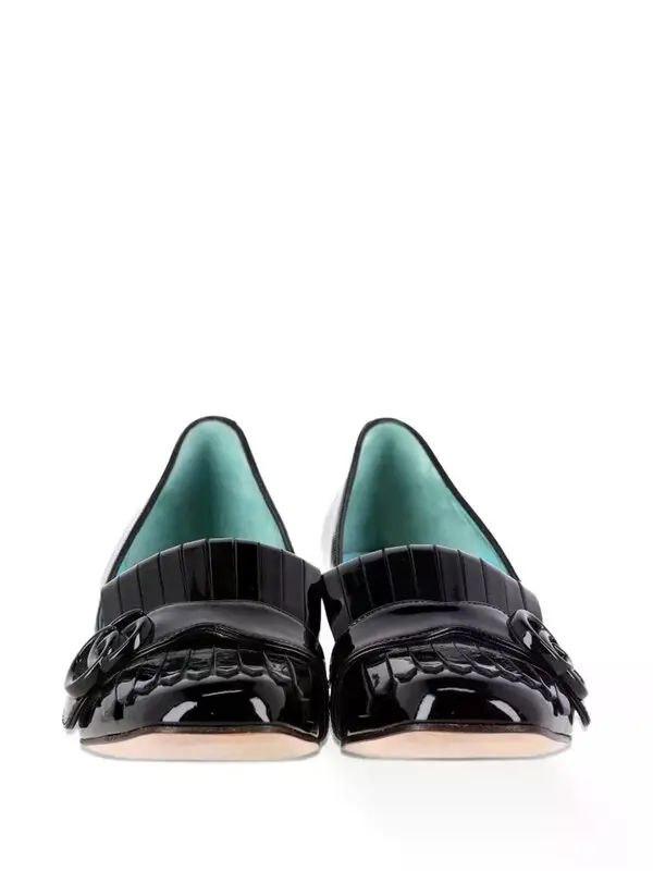Gucci Gg Marmont Patent Leather Fringed Pumps