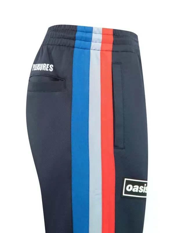 PLEASURES Forever Side-stripe Track Pants - Blue