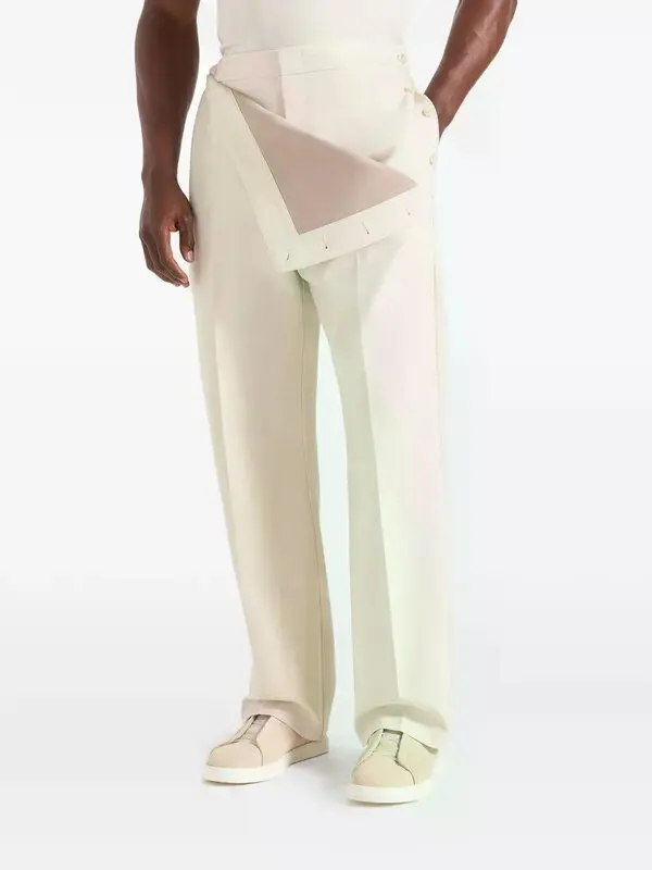 Manière De Voir Henri Foldover Trousers - Neutrals