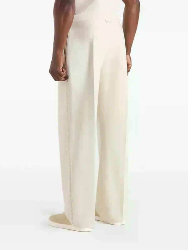 Manière De Voir Henri Foldover Trousers - Neutrals