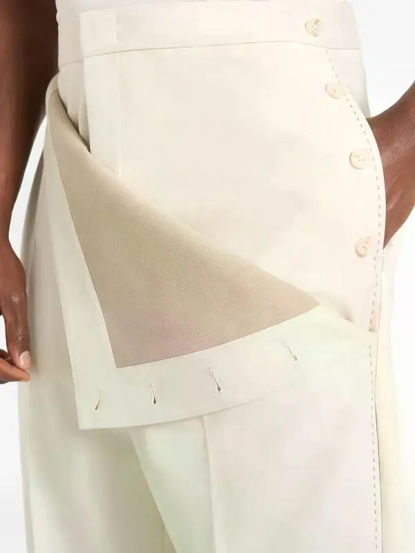 Manière De Voir Henri Foldover Trousers - Neutrals