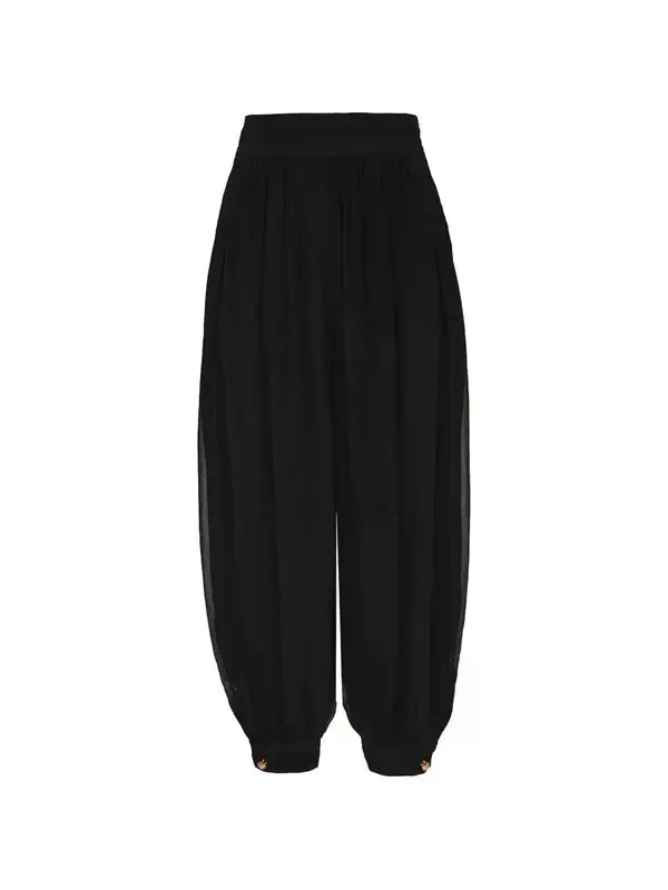 Zimmermann Luna Billow Harem Trousers - Black