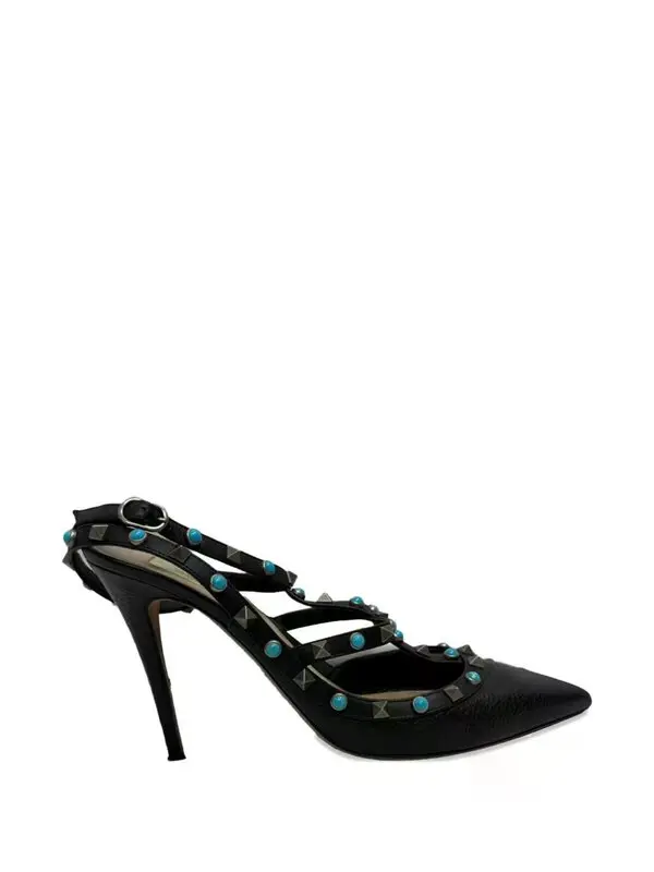 Valentino Garavani Rockstud Rolling Pumps - Black