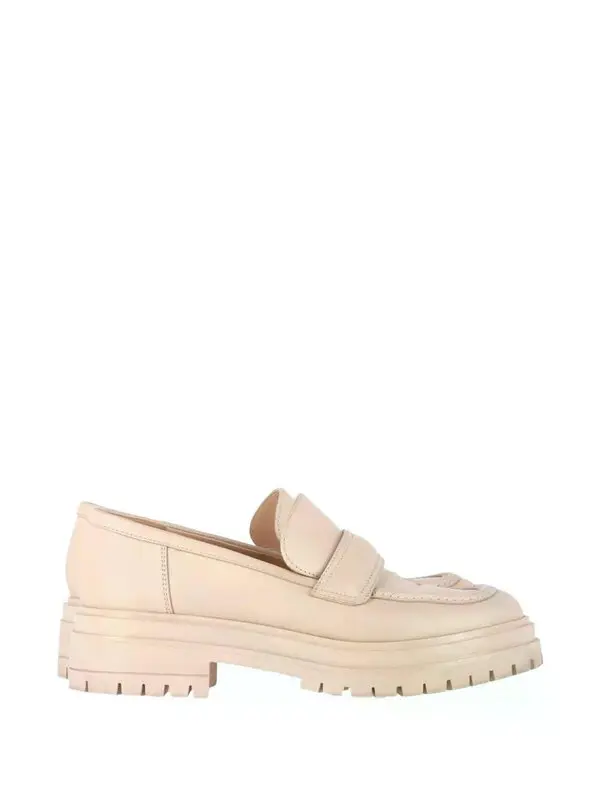 GIANVITO ROSSI Leather Platform Loafers