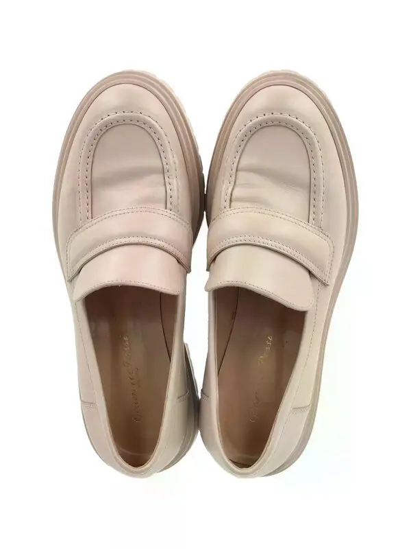 GIANVITO ROSSI Leather Platform Loafers