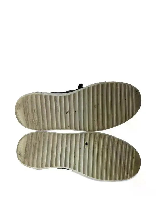 LOUIS VUITTON Leather Monogram Embossed Time Out Sneakers