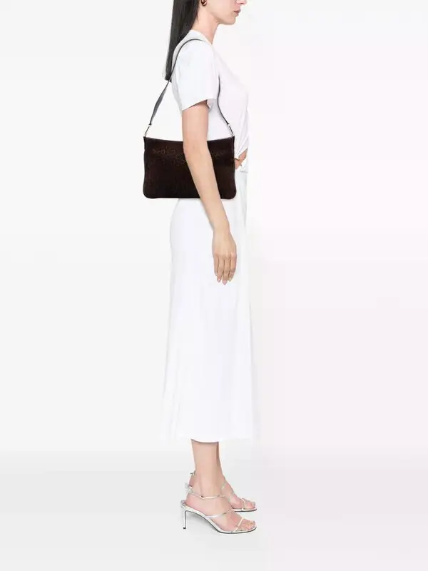 Celine Macadam Suede Shoulder Bag