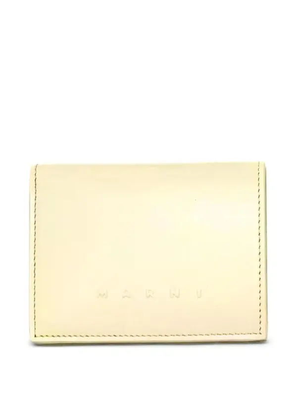 Marni Logo-print Leather Wallet - White