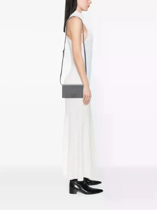 Gucci Microssima Wallet On Strap Crossbody Bag - Grey