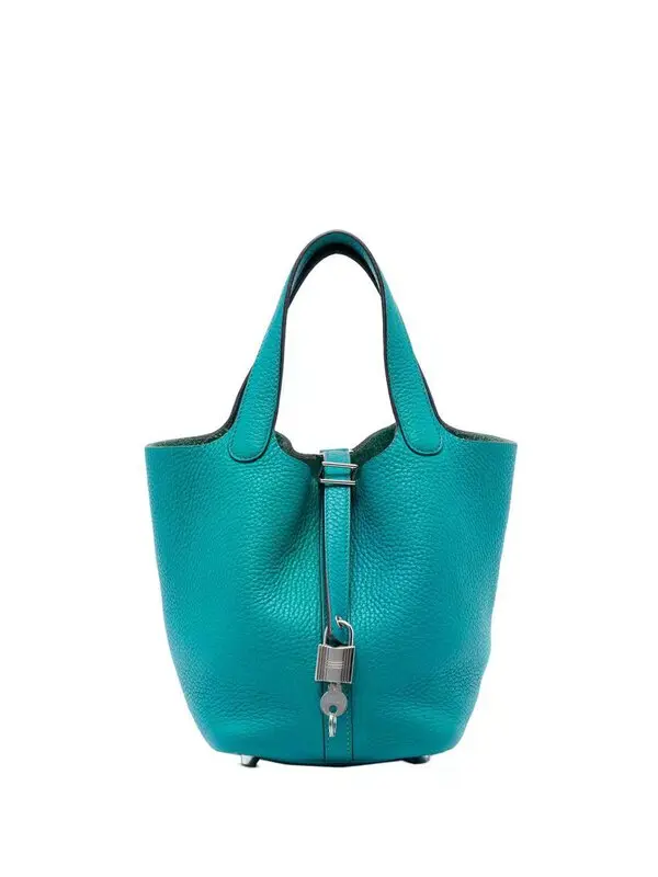 Hermès Clemence Leather Picotin Lock 18 Handbag - Blue