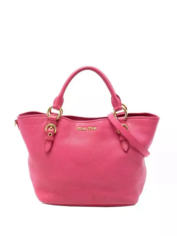 Miu Miu 2021-2025 Vitello Phenix Satchel - Pink