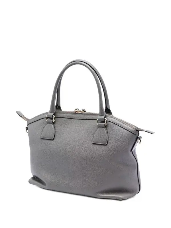 Gucci Leather Gg Charm Dome Satchel