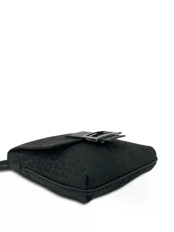 Fendi Zucchino Canvas Crossbody Bag - Black