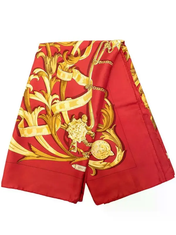 Hermès 1990-2010 Le Mors A La Conetable Silk Scarf 90 Scarves - Red