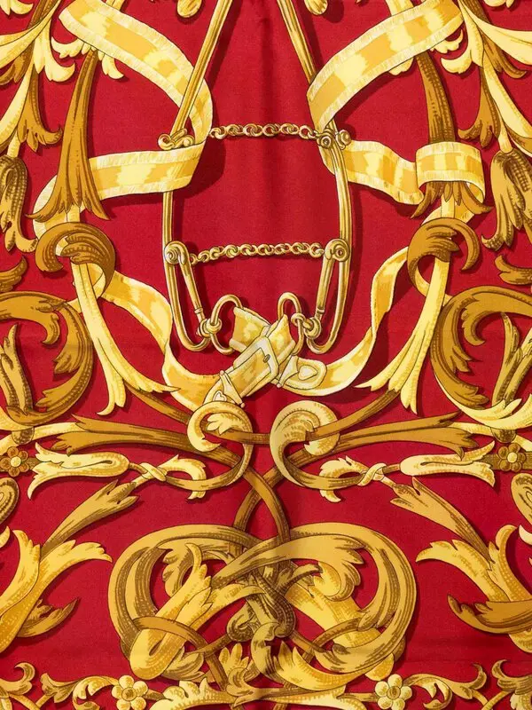 Hermès 1990-2010 Le Mors A La Conetable Silk Scarf 90 Scarves