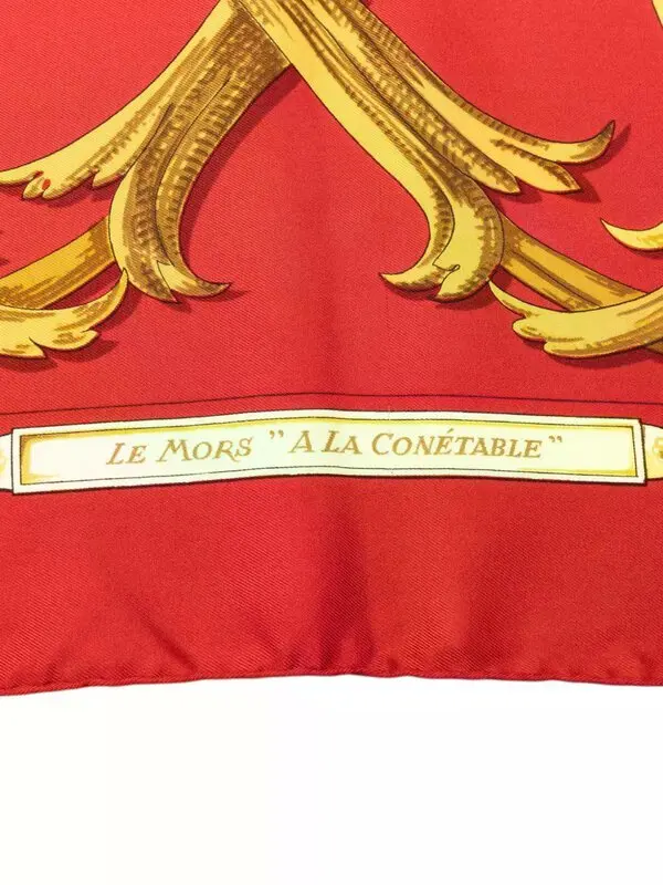 Hermès 1990-2010 Le Mors A La Conetable Silk Scarf 90 Scarves