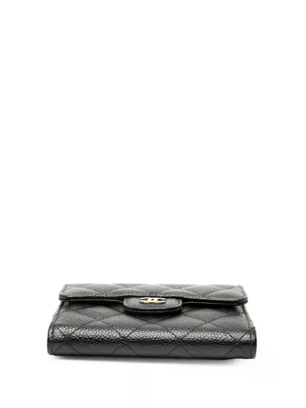 Hermès 2021 Cc Quilted Caviar Compact Flap Wallet Small Wallets