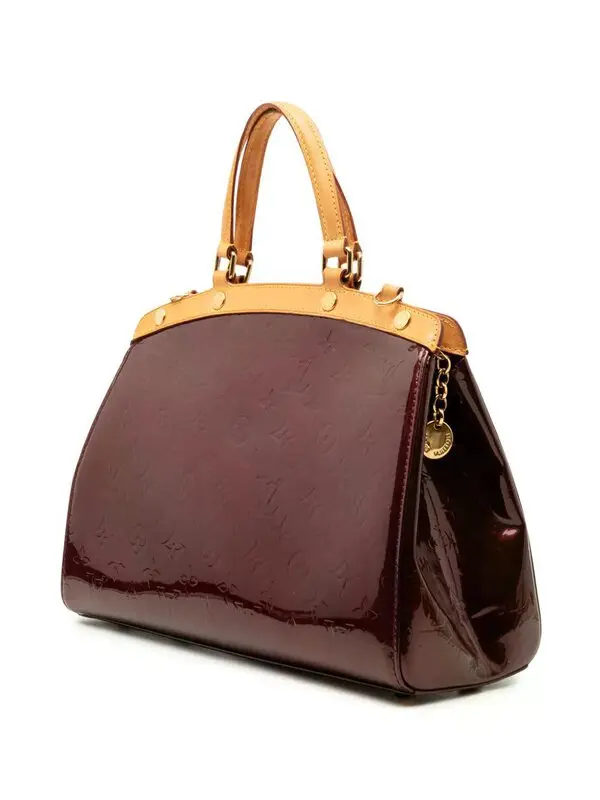 LOUIS VUITTON Monogram Vernis Brea Mm Satchel - Red
