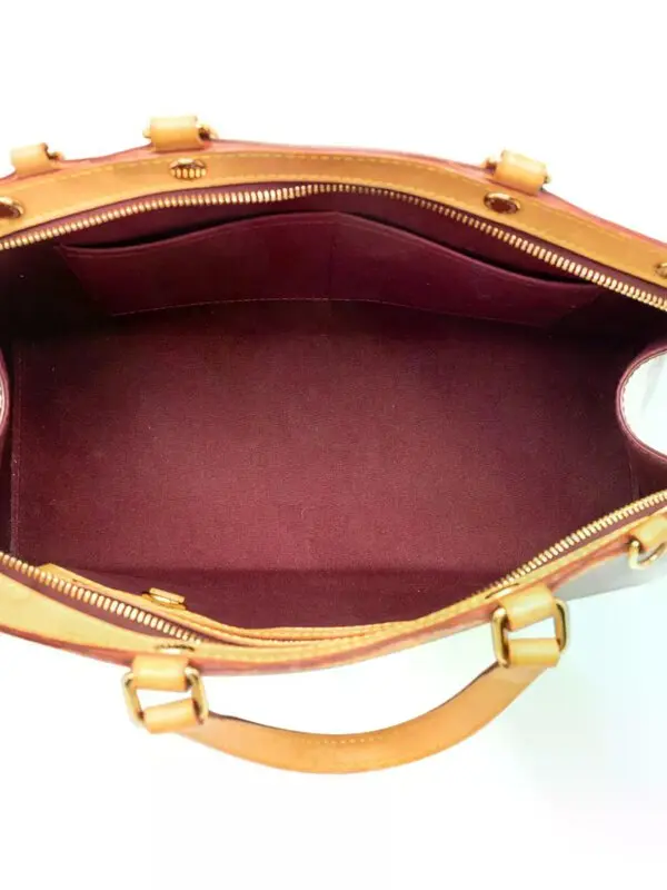 LOUIS VUITTON Monogram Vernis Brea Mm Satchel - Red