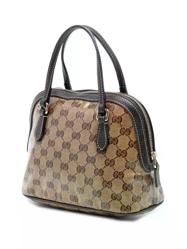 Gucci Mini Gg Crystal Dome Satchel - Brown