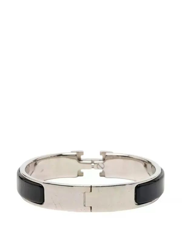 Hermès Narrow Enamel Clic H Bracelet Pm - Black