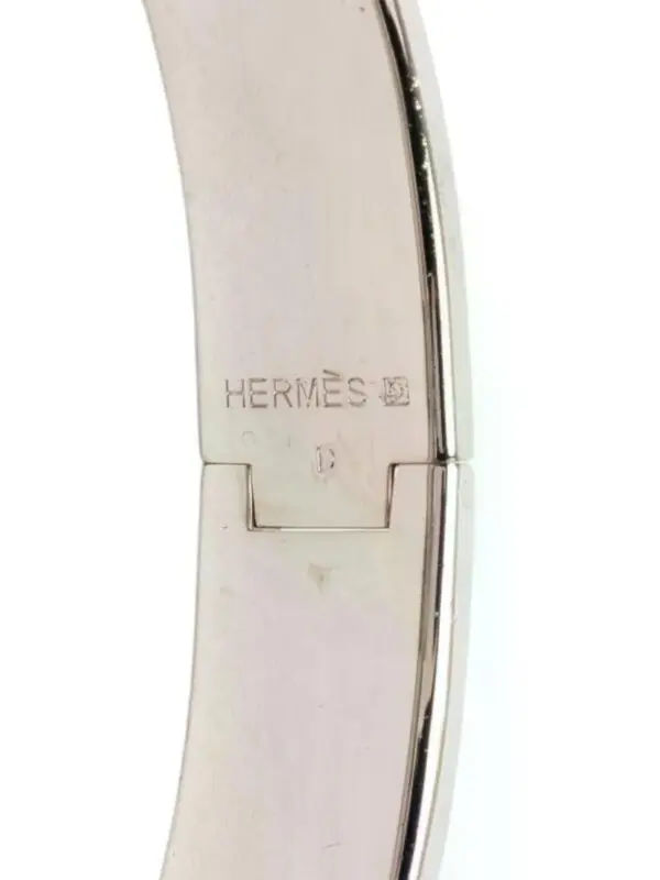 Hermès Narrow Enamel Clic H Bracelet Pm - Black