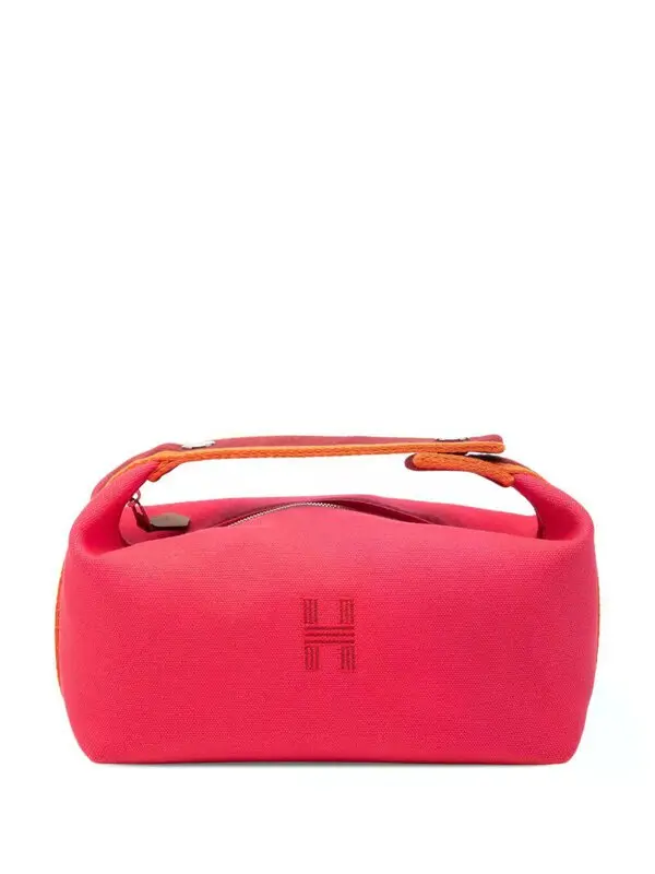 Hermès Small Canvas Bride A Brac Case Vanity Bag - Pink