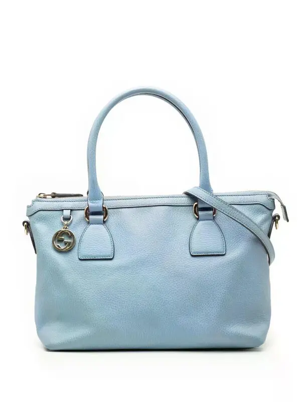 Gucci Calfskin Gg Charm Satchel