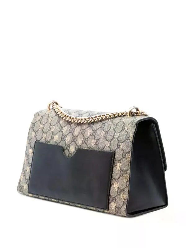 Gucci Gg Supreme Bee Padlock Shoulder Bag - Neutrals