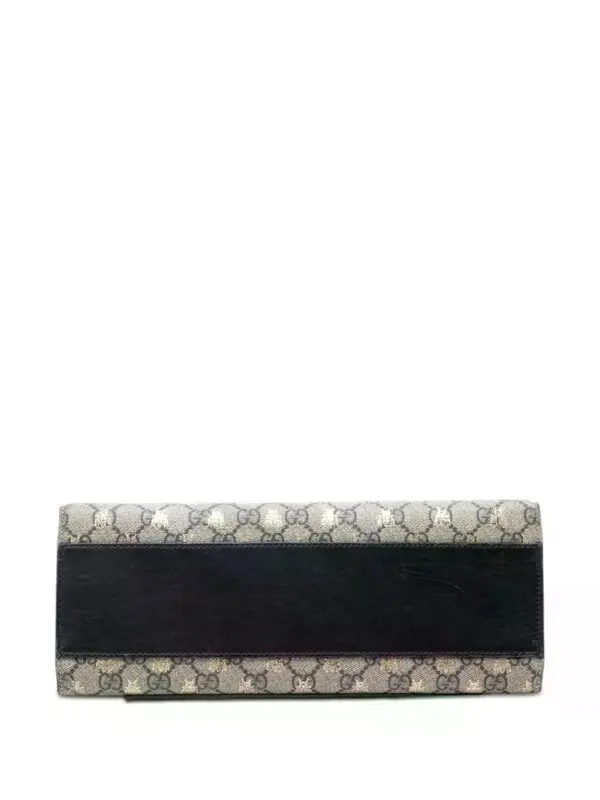 Gucci Gg Supreme Bee Padlock Shoulder Bag - Neutrals