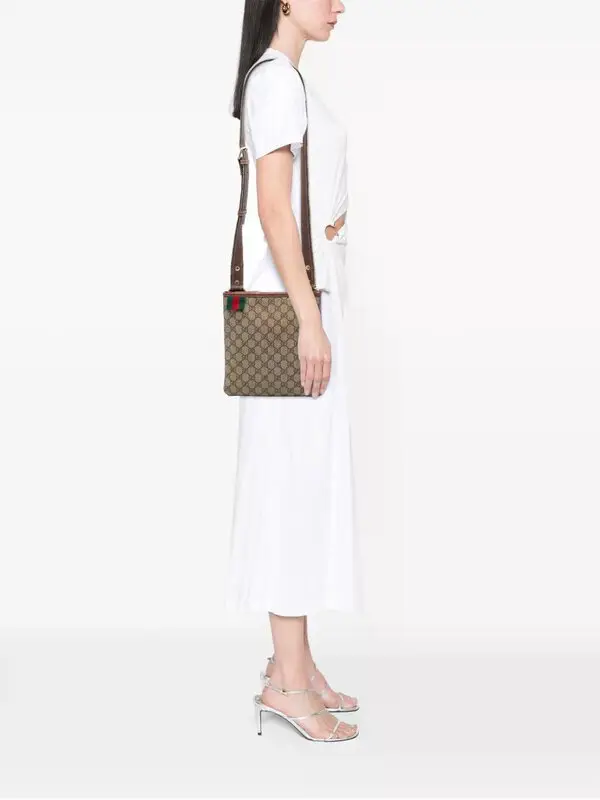 Gucci Gg Supreme Web Crossbody Bag