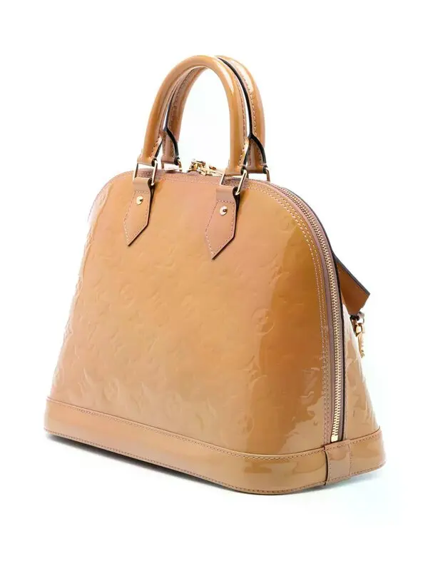 LOUIS VUITTON Monogram Vernis Alma Pm Handbag - Brown