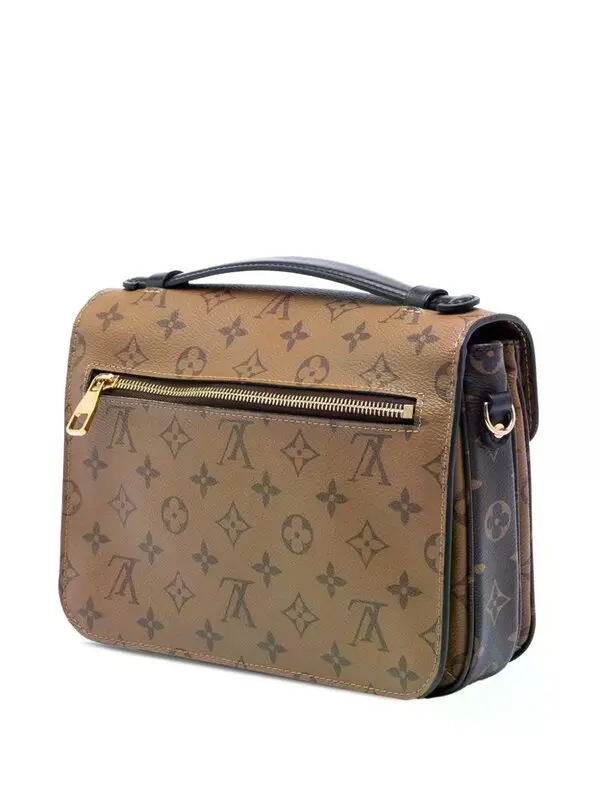 LOUIS VUITTON Monogram Reverse Pochette Metis Satchel - Brown