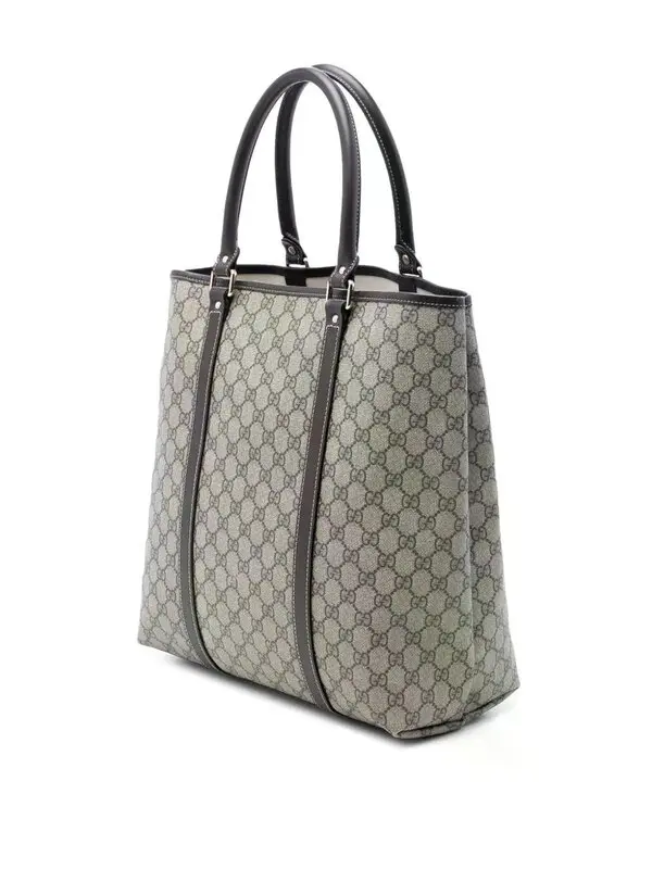 Gucci Gg Supreme Vertical Tote Bag - Neutrals