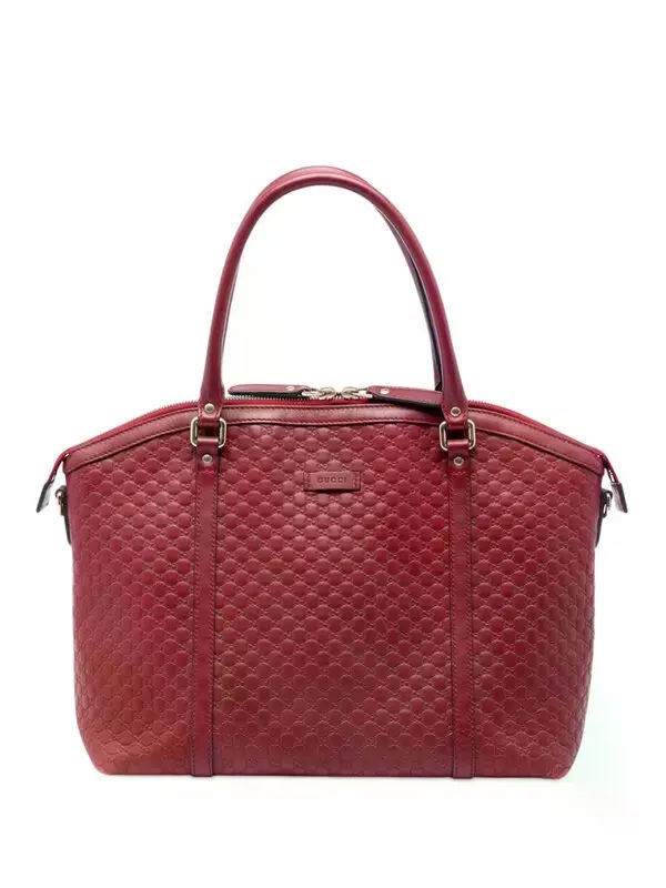 Gucci Microssima Dome Satchel - Red