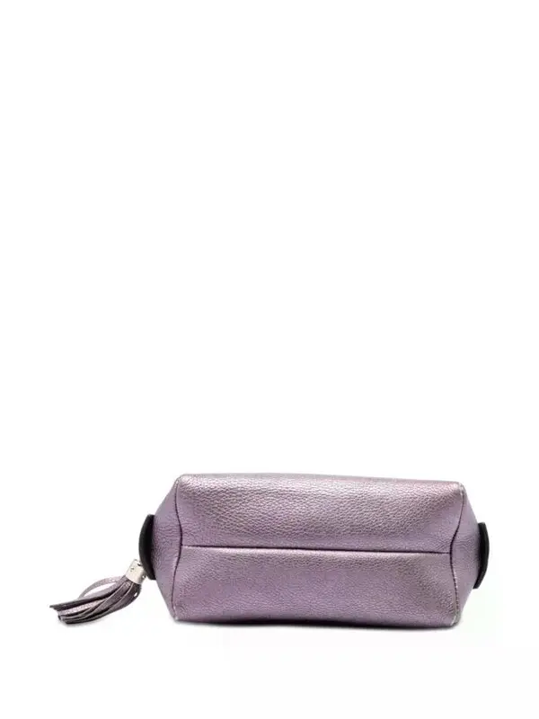 Gucci Metallic Leather Soho Cosmetic Pouch - Purple