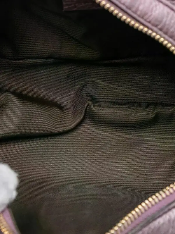 Gucci Metallic Leather Soho Cosmetic Pouch - Purple