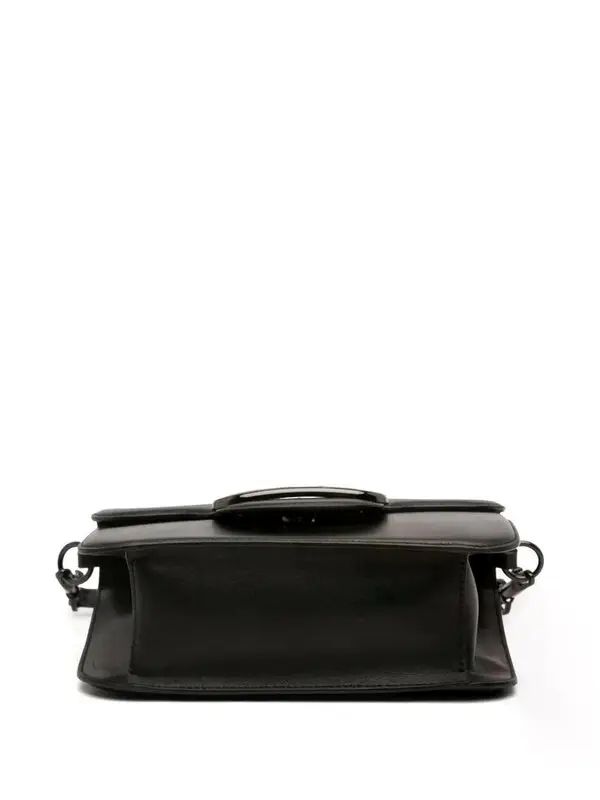 Valentino Garavani Calfskin Logo Flap Satchel - Black