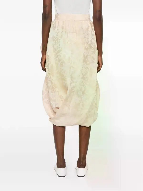 UMA WANG Asymmetric Midi Skirt - Neutrals