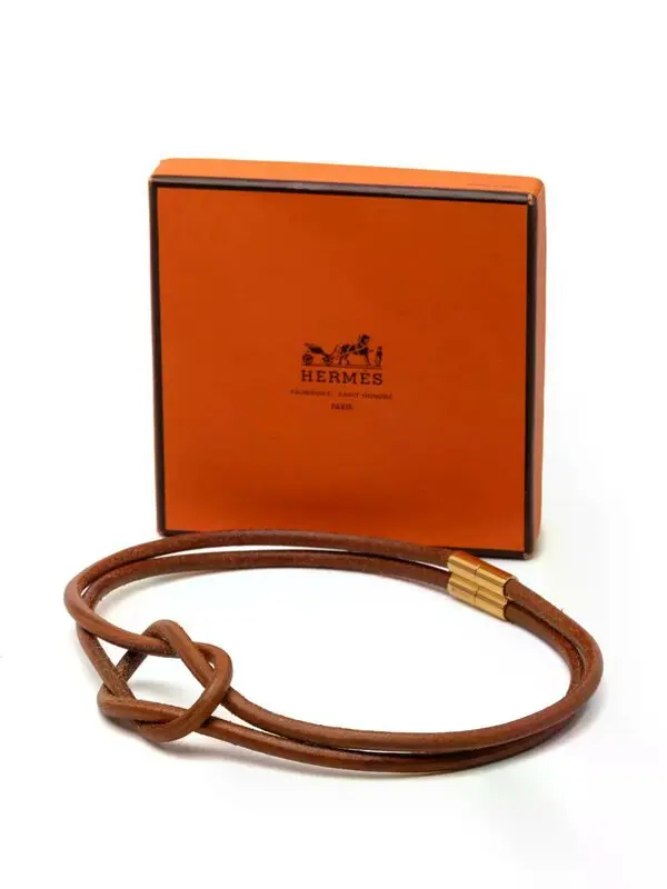 Hermès Leather Knotted Necklace