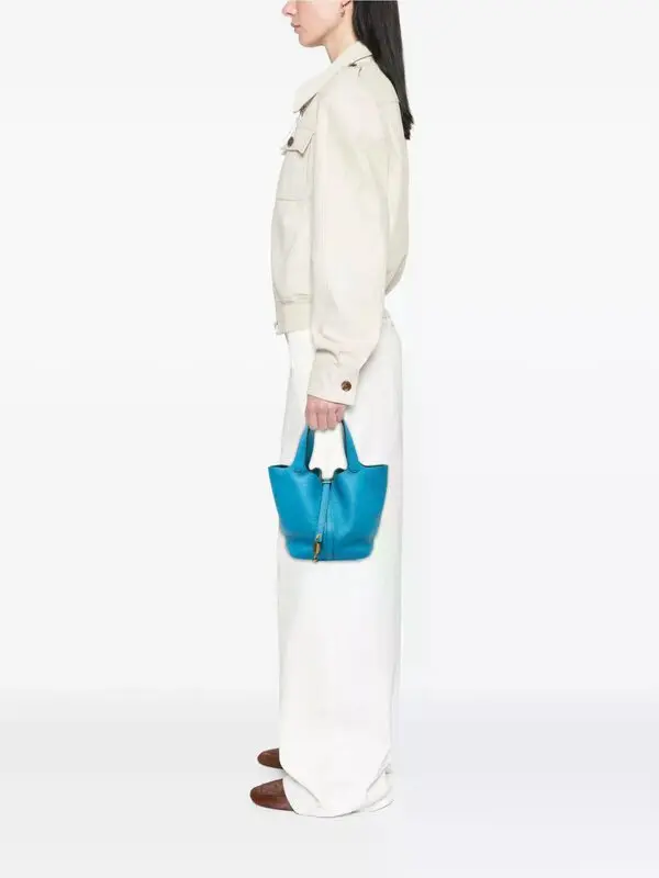 Hermès 2018 Togo Leather Picotin Lock 22 Handbag - Blue