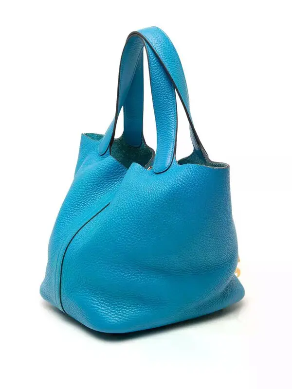 Hermès 2018 Togo Leather Picotin Lock 22 Handbag - Blue